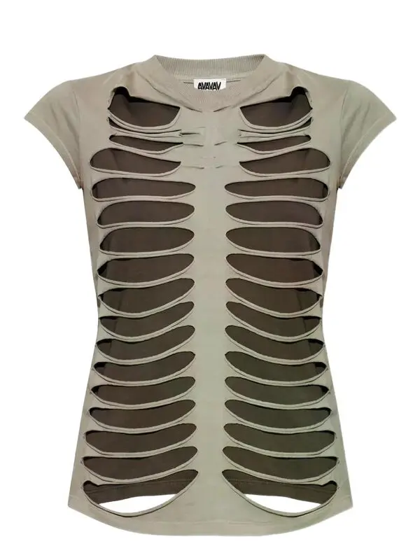 AVAVAV Slit-detail T-shirt - Grey