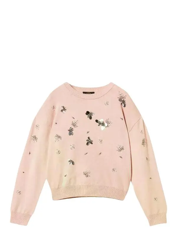 TWINSET Embroidered Crewneck Jumper - Pink