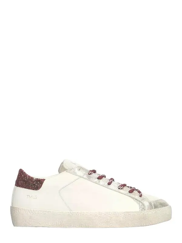 AMA-BRAND Glitter-panel Metallic-trim Sneakers - Neutrals
