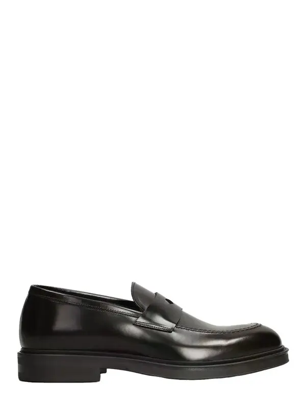 GREEN GEORGE Leather Penny Loafers - Brown