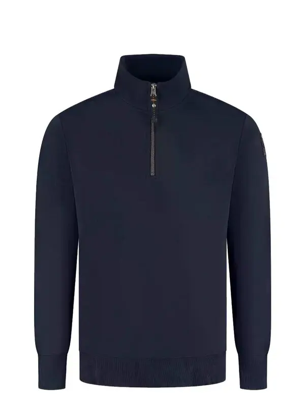 PARAJUMPERS Logo-patch Quarter-zip Sweatshirt - Blue
