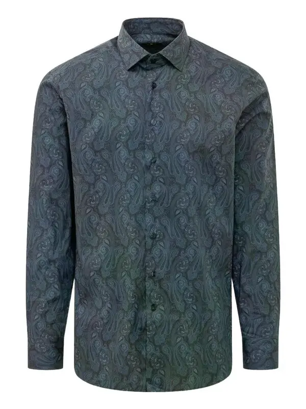 Etro Roma Paisley-print Shirt - Blue