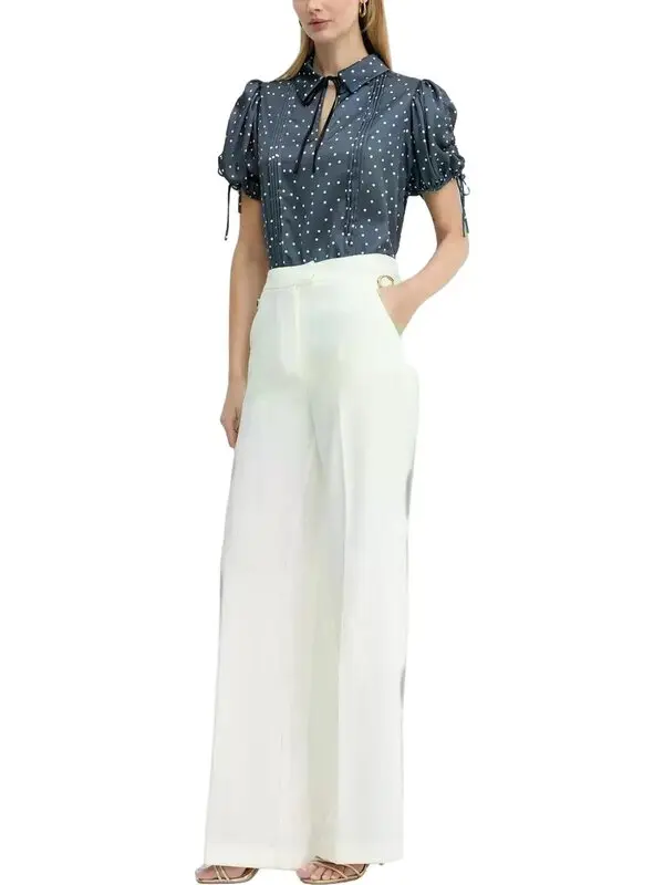 SILVIAN HEACH Alaxim Polka-dot Pleated Top - Grey