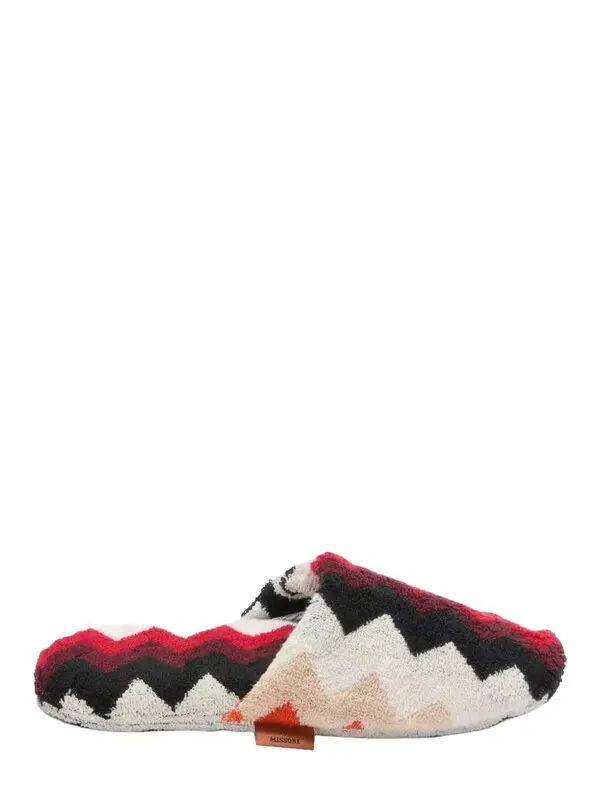 Missoni Zigzag-knit Slippers - Red