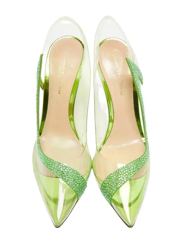 GIANVITO ROSSI Hortensia Slingback Pumps - Green
