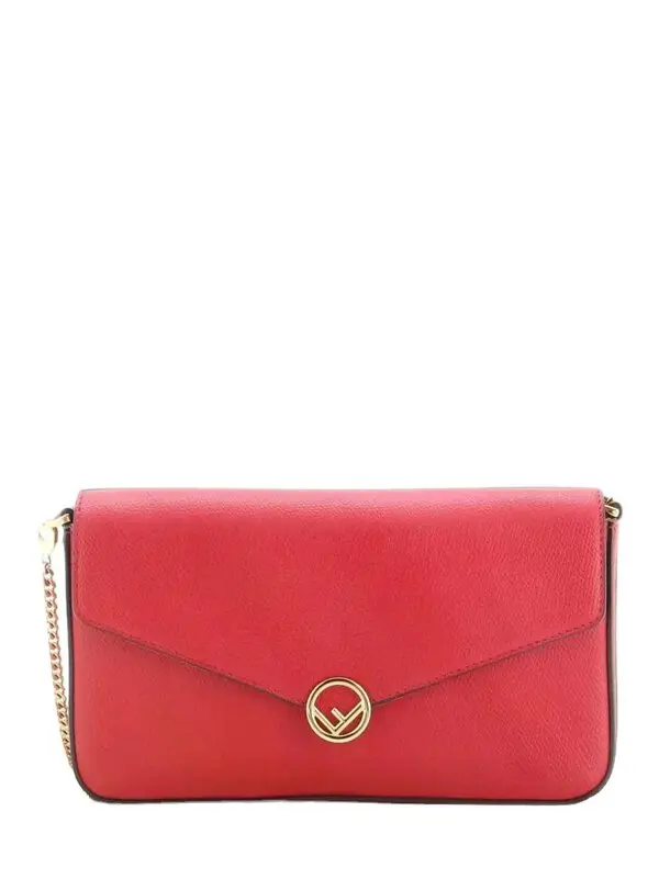 Fendi Leather Small Crossbody Bag - Red