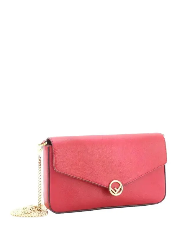 Fendi Leather Small Crossbody Bag - Red