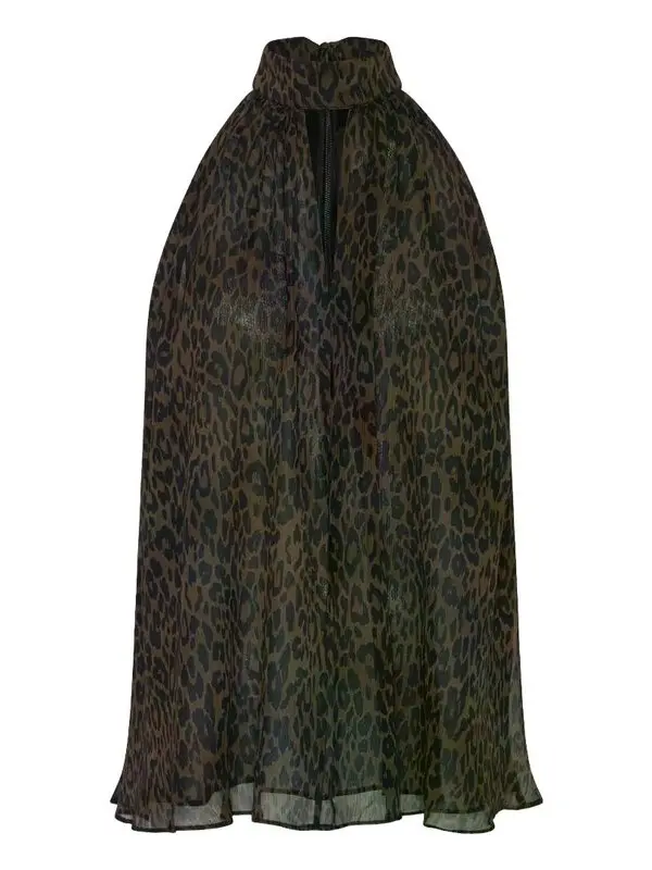 ROTATE BY BIRGER CHRISTENSEN Leopard Print Top - Brown