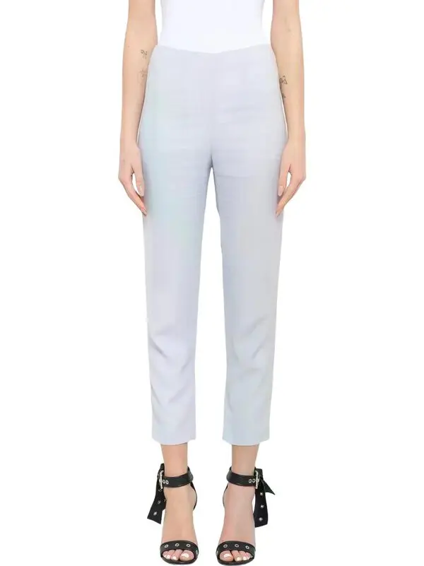 Alexander McQueen Zip-fastening Cropped Trousers - Blue