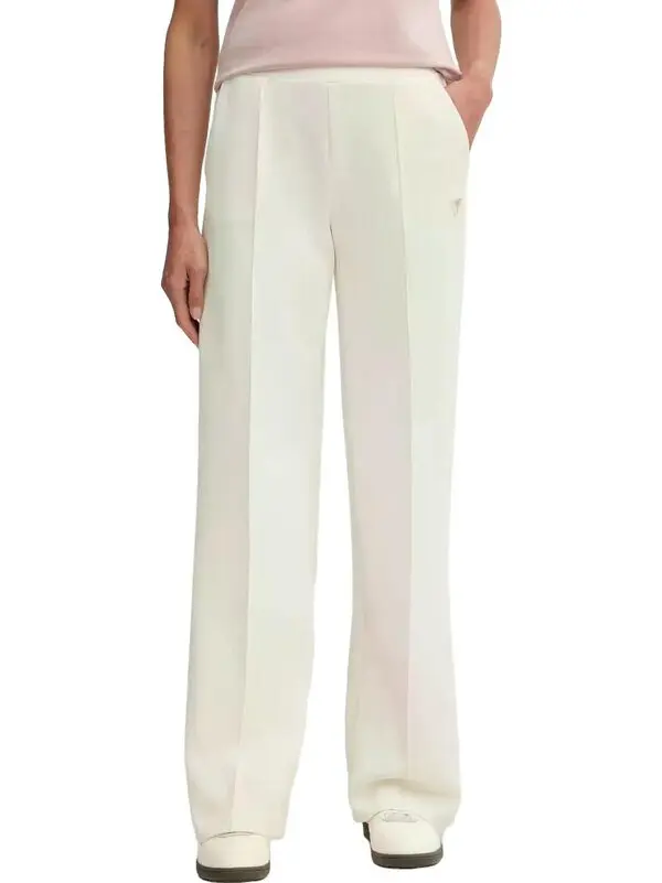 Guess Logo-plaque Pintuck Trousers - Neutrals