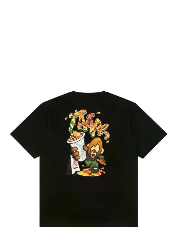 AAPE BY *A BATHING APE Graphic-print Cotton T-shirt - Black