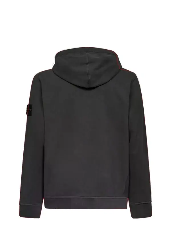 Stone Island Logo-patch Zip-up Hoodie - Grey