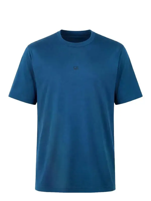 C.P. COMPANY Logo-print Raglan-sleeve T-shirt - Blue