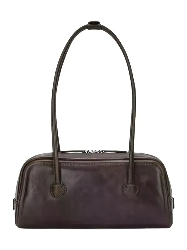 MARGESHERWOOD Logo-embossed Leather Shoulder Bag - Brown