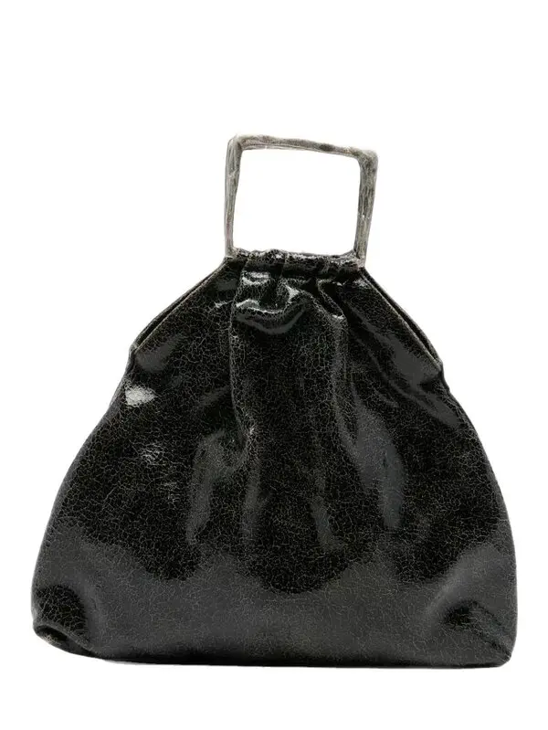 AUTENTICA 504 Delia Crinkled-effect Frame Pouch - Black