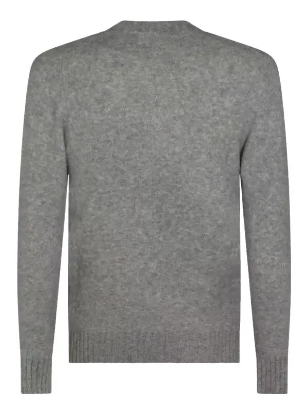 PIACENZA CASHMERE 1733 Mélange-effect Long-sleeve Sweater - Grey