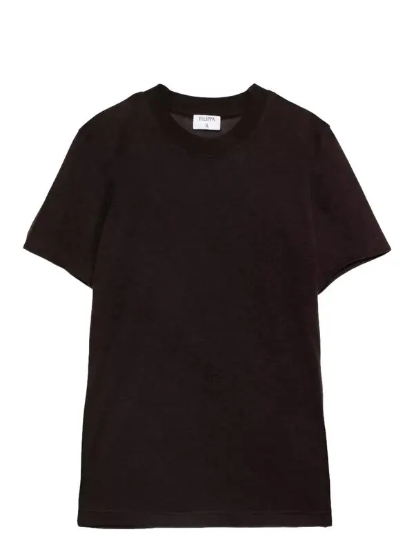 Filippa K Crew-neck Short-sleeve T-shirt - Brown