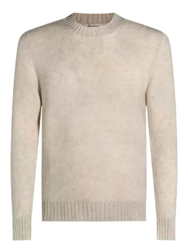 PIACENZA CASHMERE 1733 Brushed-effect Crew-neck Sweater - Neutrals