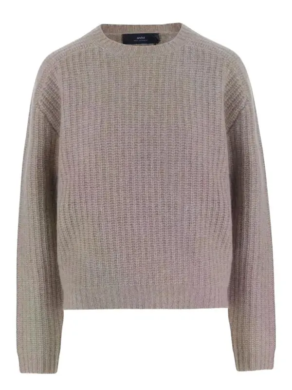 Arch4 Cashmere Ribbed Knit Crew-neck Sweater - Neutrals