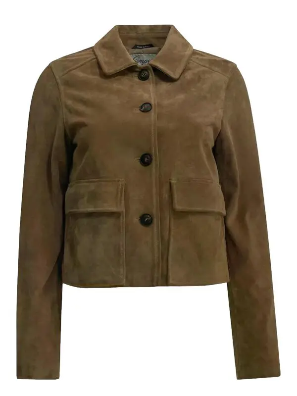SEMPER Suede Flap-pocket Jacket - Brown