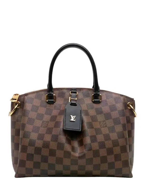 LOUIS VUITTON Damier Ebene Odeon Tote Pm Satchel - Brown