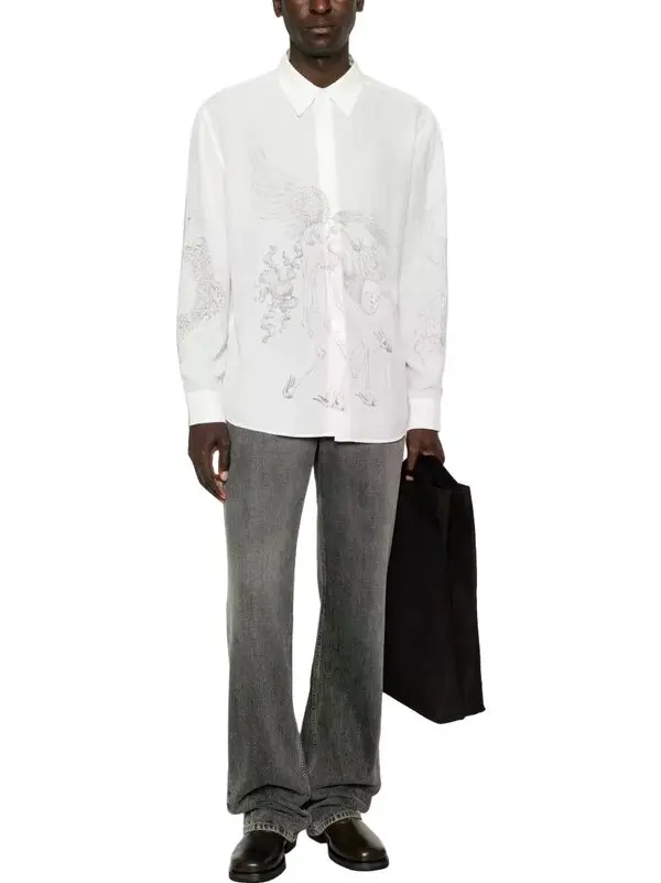 Our Legacy Pointillism Allegory Print Shirt - White