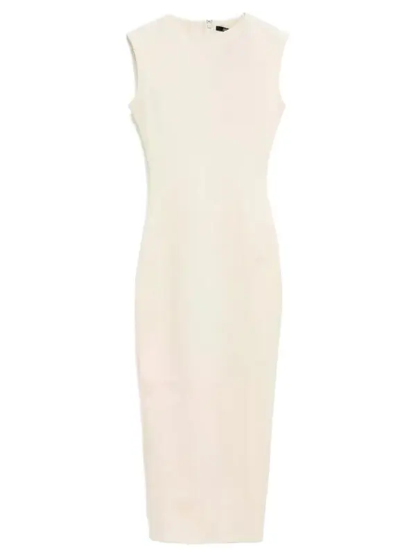 Jacquemus The Alba Ruched Fitted Midi Dress - Neutrals
