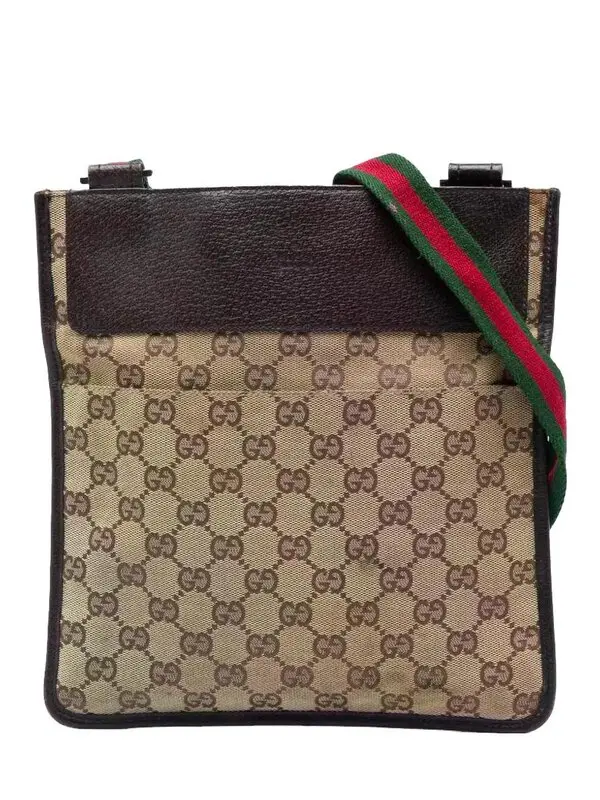 Gucci Gg Canvas Web Crossbody Bag - Neutrals