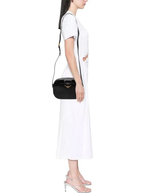Cartier 1990-2000 Leather Sapphire Crossbody Bag - Black