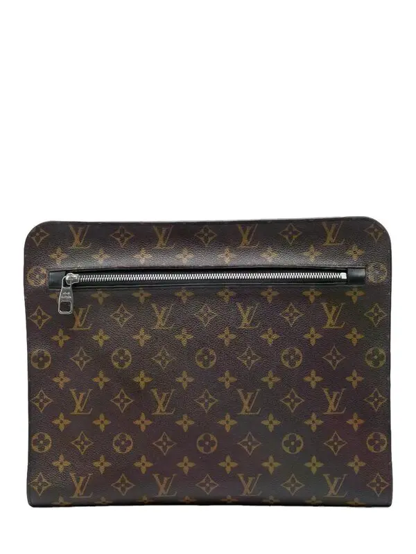 LOUIS VUITTON Monogram Macassar Portfolio Case Clutch Bag - Brown