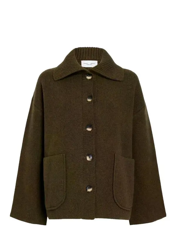 Proenza Schouler White Label Nelly Melange-knit Cardigan - Green