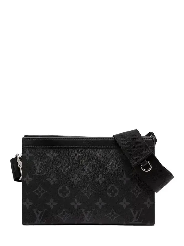 LOUIS VUITTON Monogram Eclipse Gaston Wearable Wallet Crossbody Bag - Black