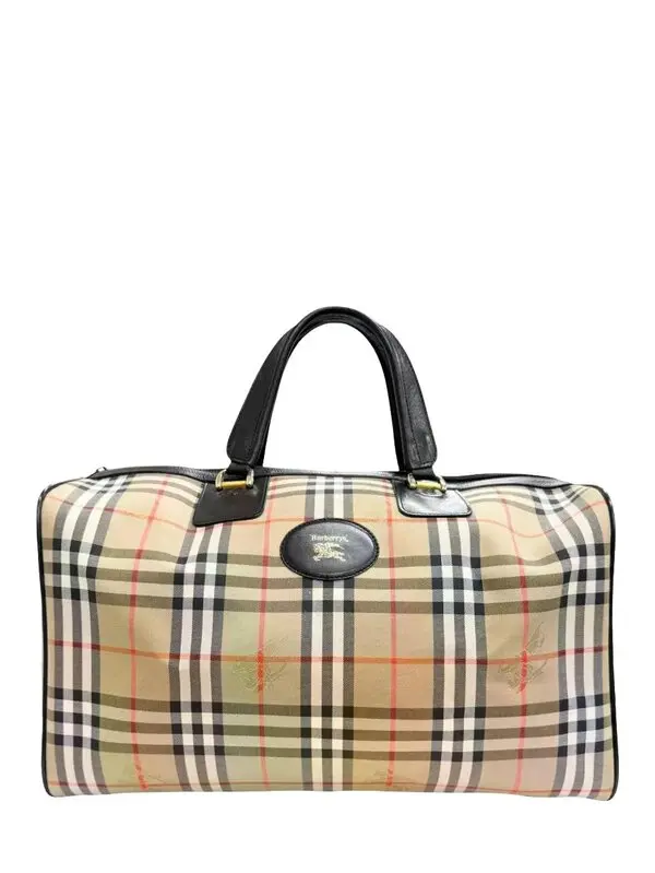 Burberry Haymarket Check Canvas Travel Bag - Neutrals