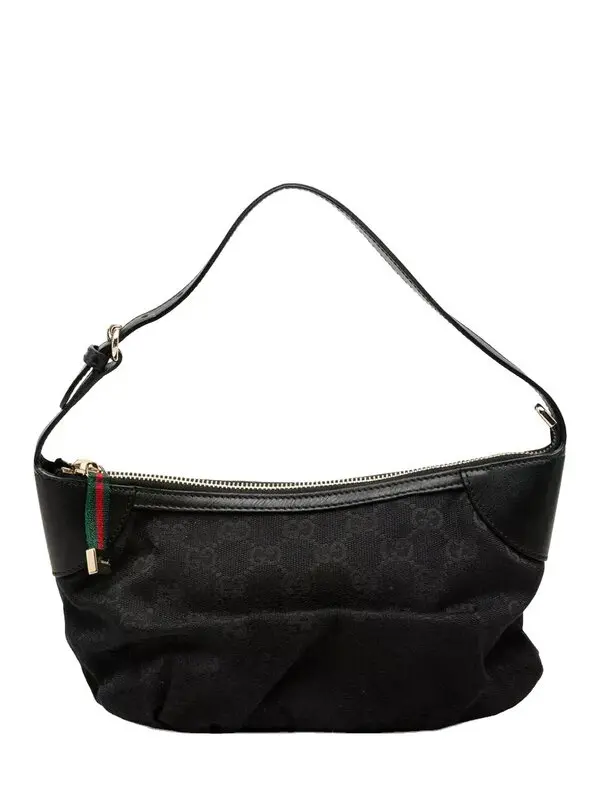 Gucci Monogram Canvas Handbag - Black