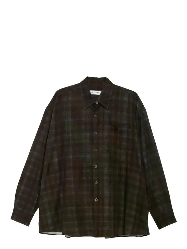 Our Legacy Borrowed Check-print Shirt - Brown