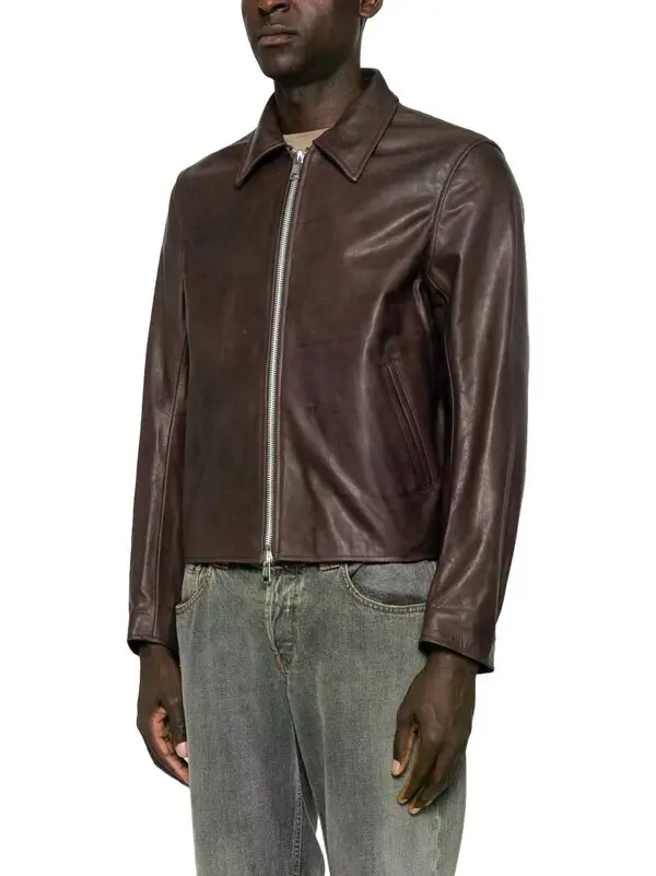 Our Legacy Waxed Leather Jacket - Brown