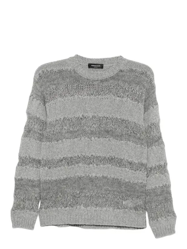 Fabiana Filippi Striped Open-knit Sweater - Grey