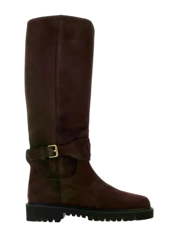 Valentino Garavani Vlogo Signature Buckle Boots - Brown
