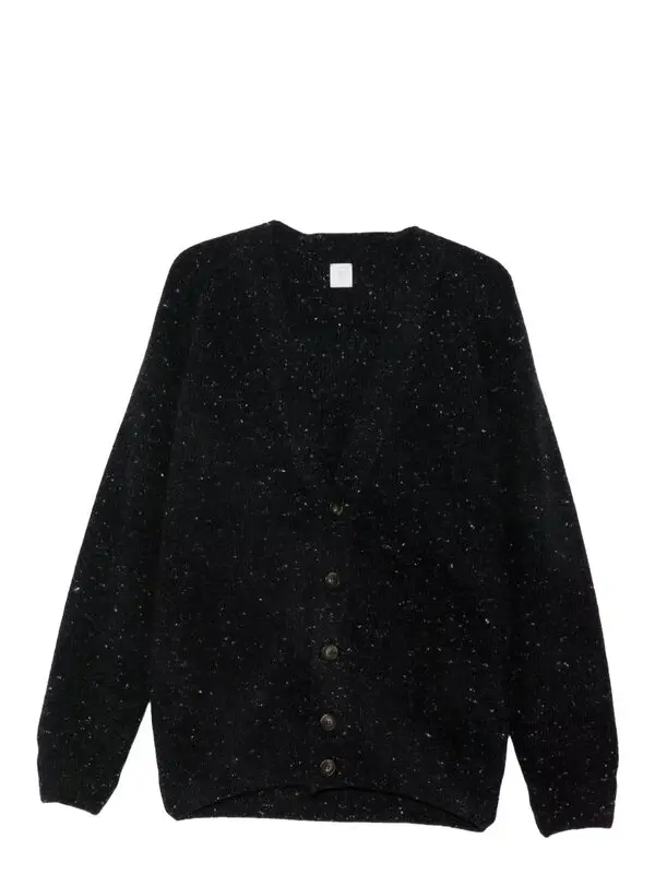 Eleventy Flecked V-neck Cardigan - Black