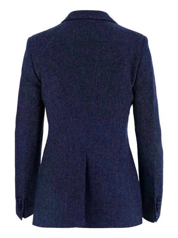Tagliatore Herringbone-pattern Blazer - Blue