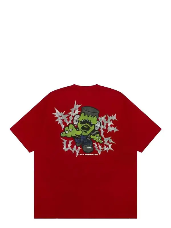 AAPE BY *A BATHING APE Moonface Graphic T-shirt - Red