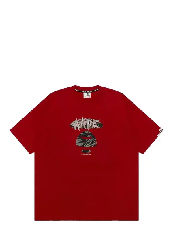 AAPE BY *A BATHING APE Moonface Graphic T-shirt - Red