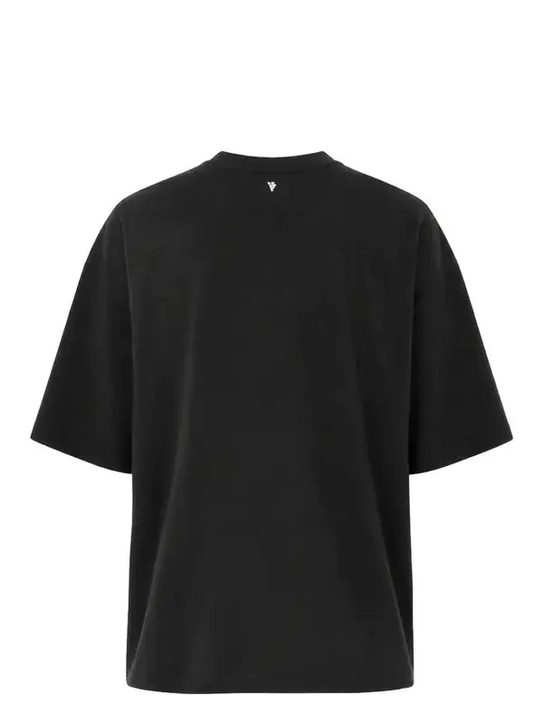 DONDUP Logo-print Drop-shoulder T-shirt - Black