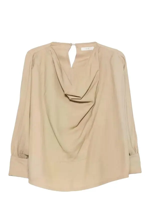 Co Draped Long-sleeve Top - Neutrals