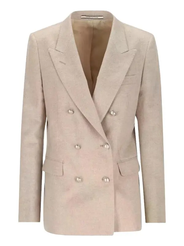 Tagliatore Double-breasted Peak-lapels Blazer - Neutrals