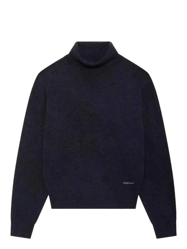 Zadig&Voltaire Souly Wool-cashmere Turtleneck Sweater - Blue