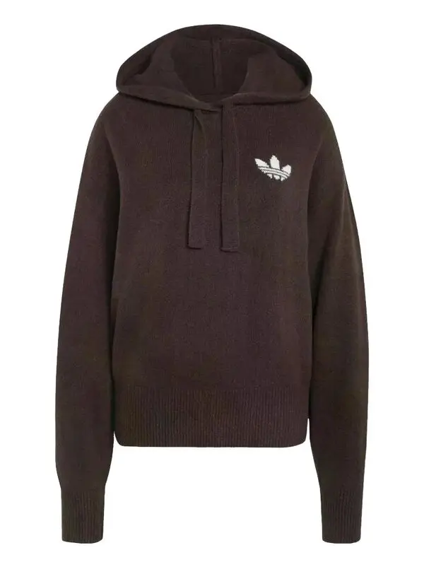 Adidas Essentials Knit Hoodie - Brown