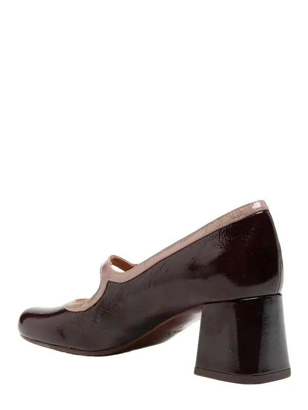 Chie Mihara Patent Leather Buckle-strap Pumps - Brown