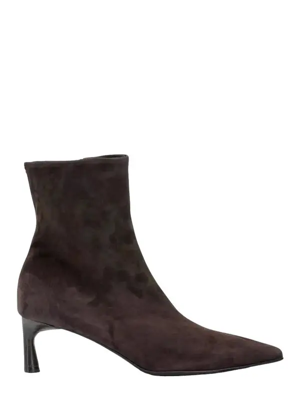 HALMANERA Jade Pointed-toe Suede Ankle Boots - Brown