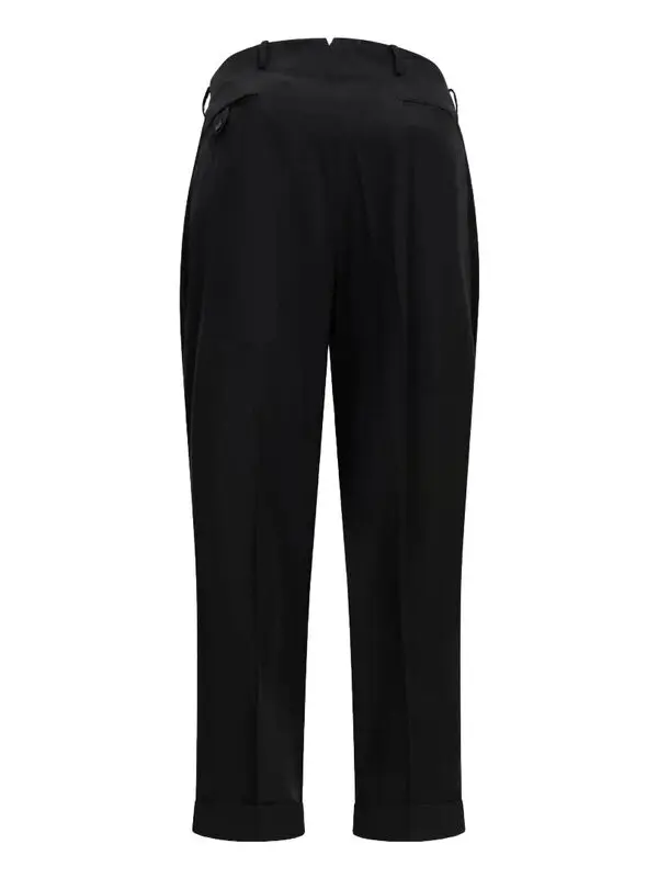A.PRESSE Pleated Turned-up Trousers - Blue